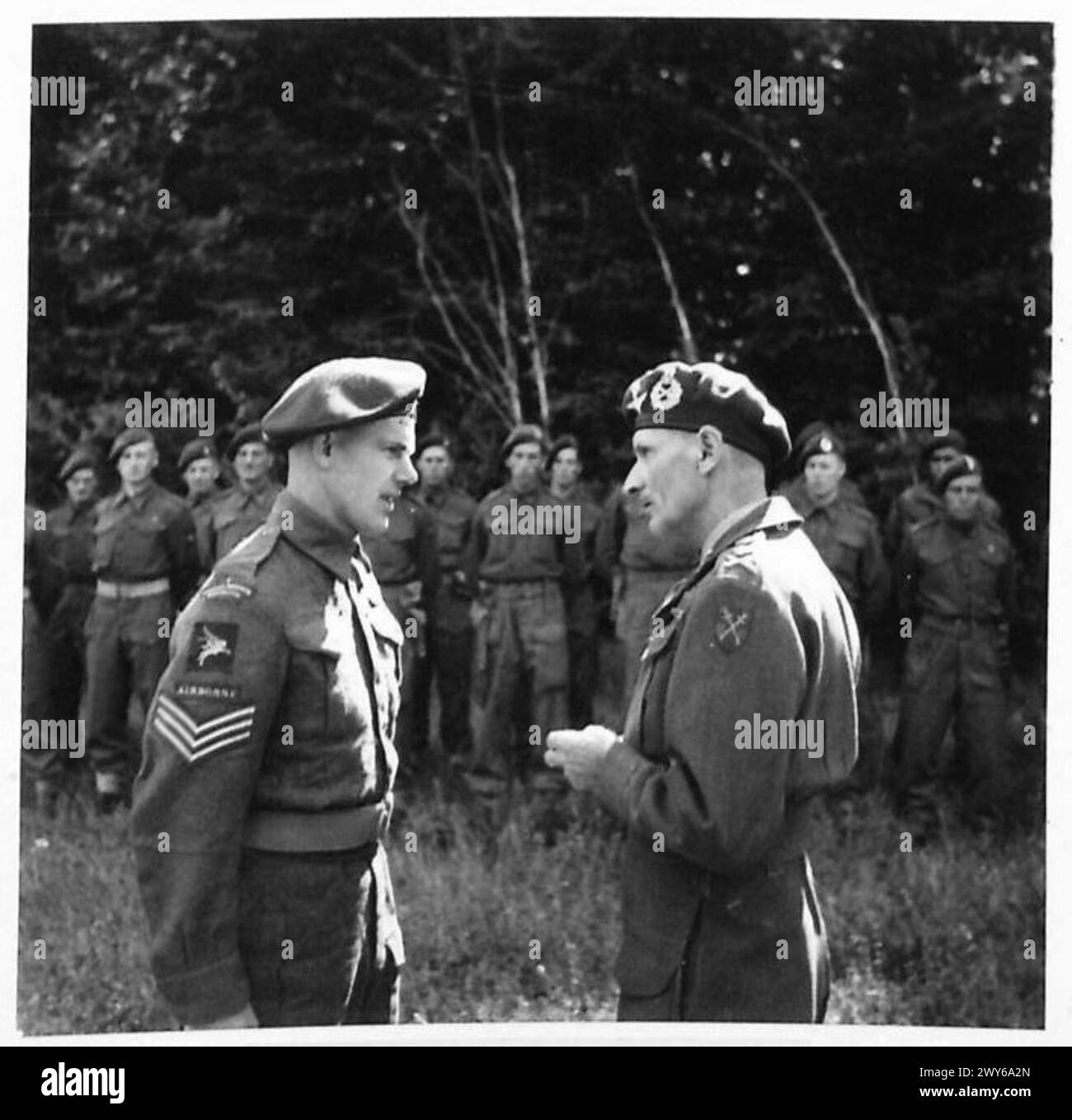 General Montgomery presents a Military Medal to Sgt. W.P. Minard of the ...