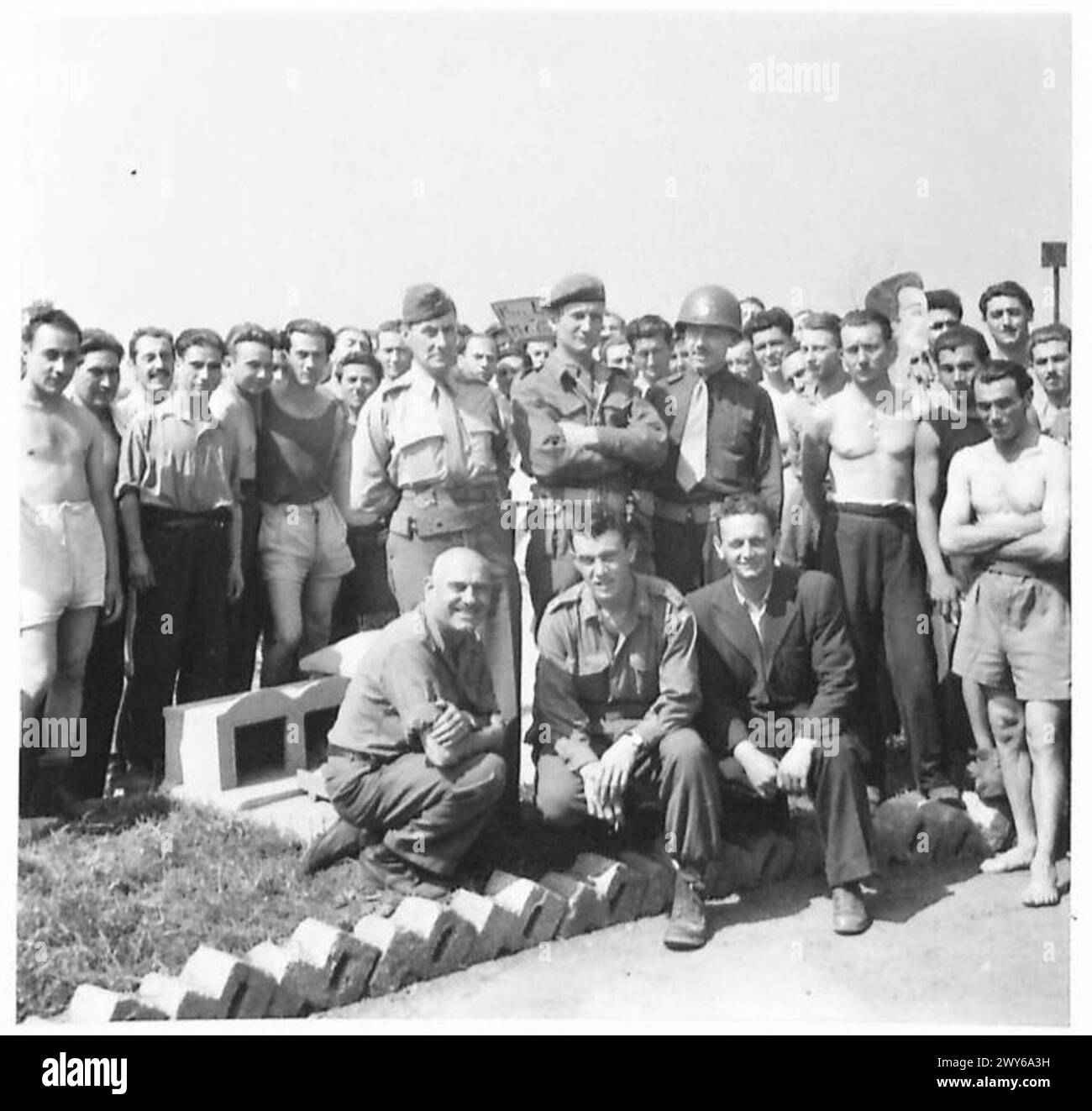 ITALIAN DISPLACED PERSONS - Some of the D.Ps with Mr. Graver ...