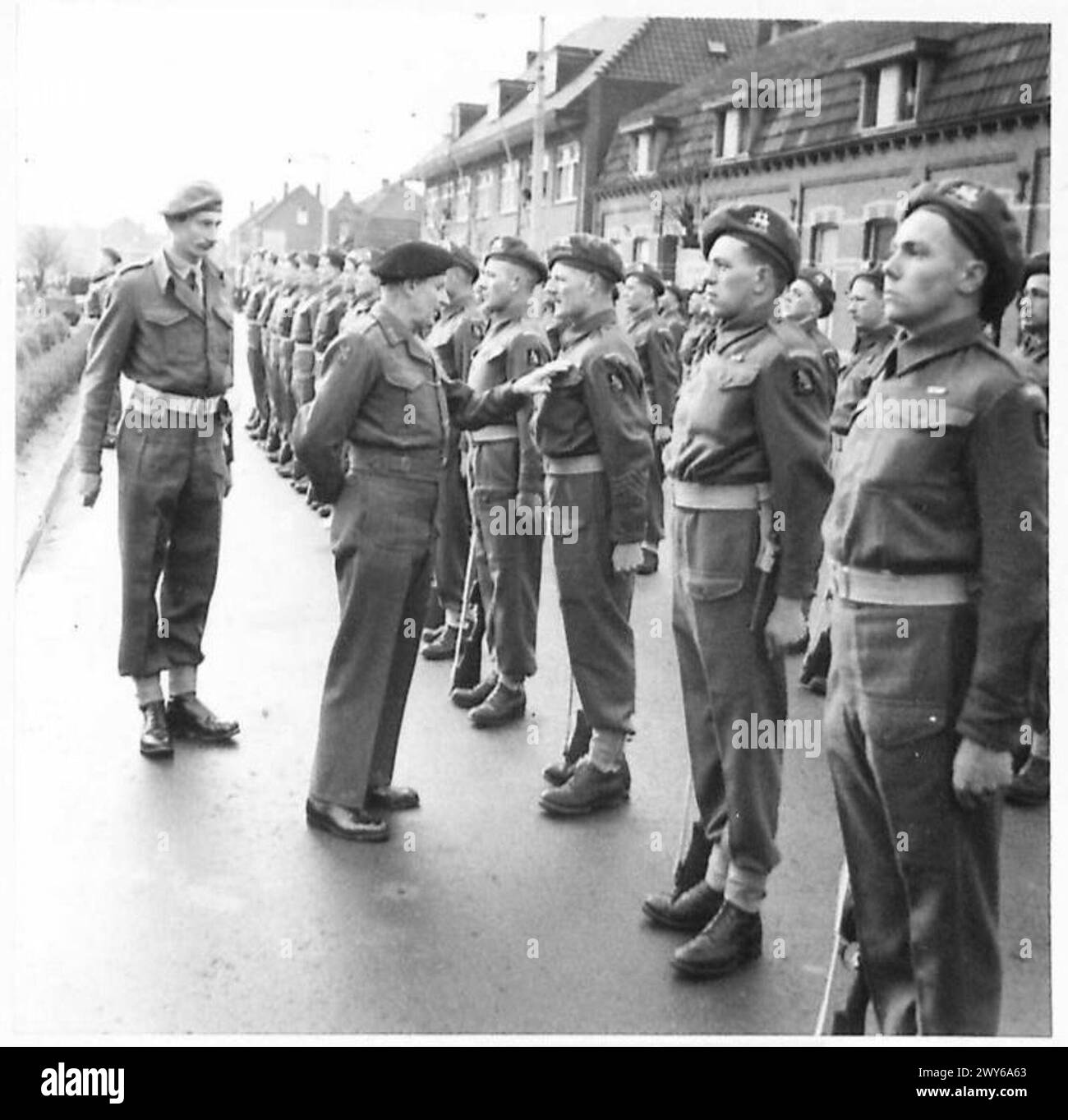 INVESTITURE BY FIELD MARSHAL MONTGOMERY - The Field Marshal inspects ...