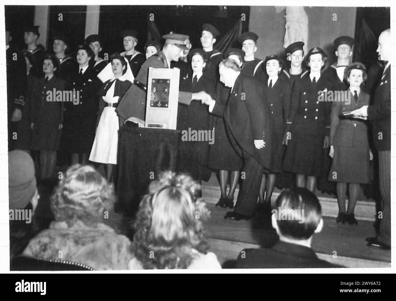 Military official presents general Black and White Stock Photos ...