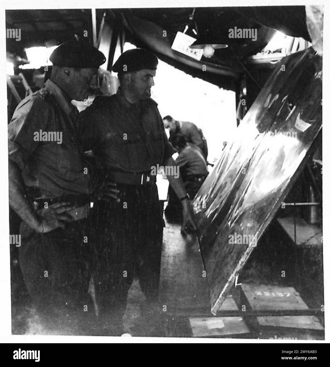 Brigadier B.B. Kennett and Lieutenant-Colonel A. Clarke-Brown review ...