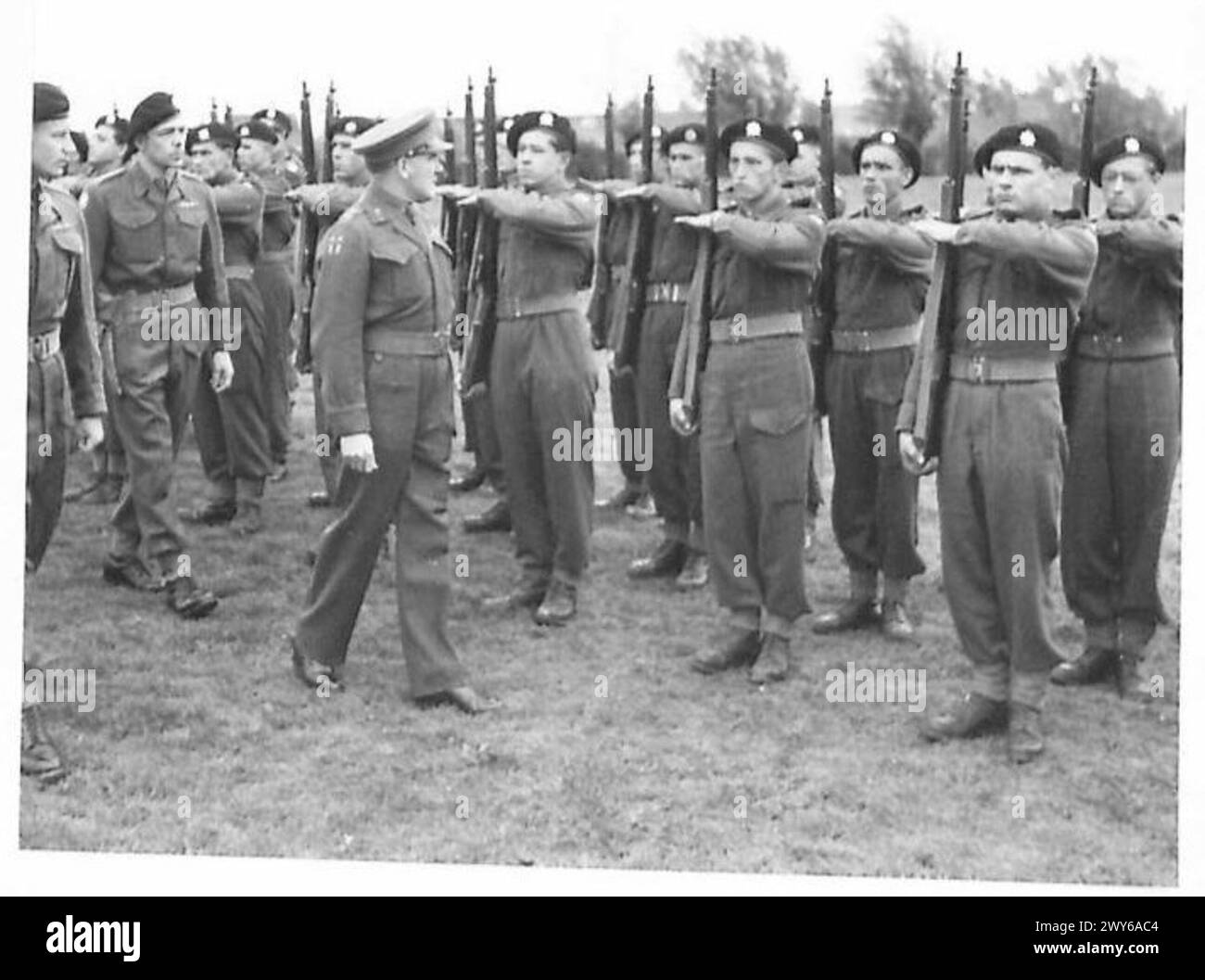 PRESENTATION OF CZECH MEDALS - General Surtees inspecting the Czech ...