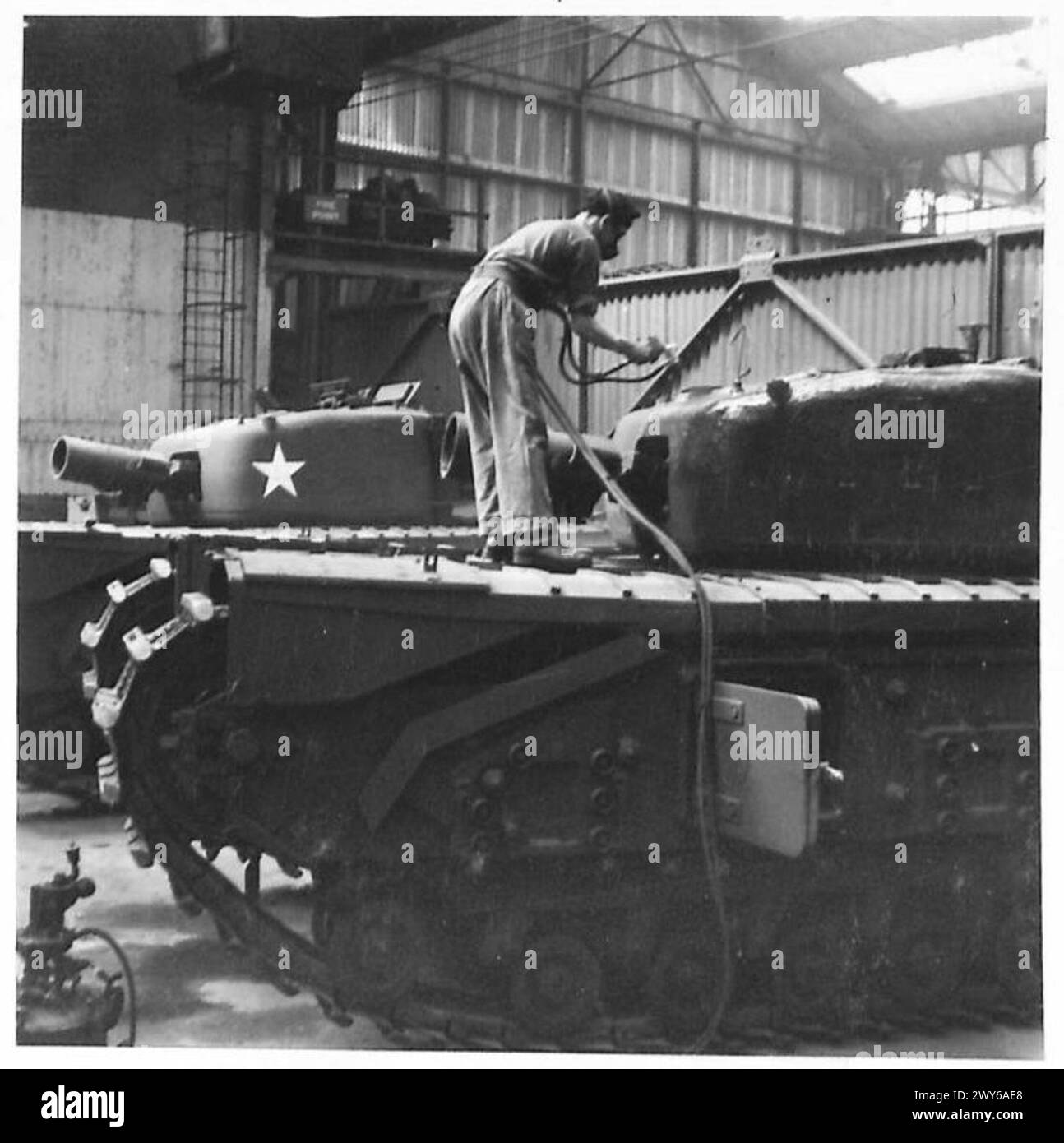 ADVANCED BRITISH WORKSHOPS - Paint shop , British Army, 21st Army Group ...