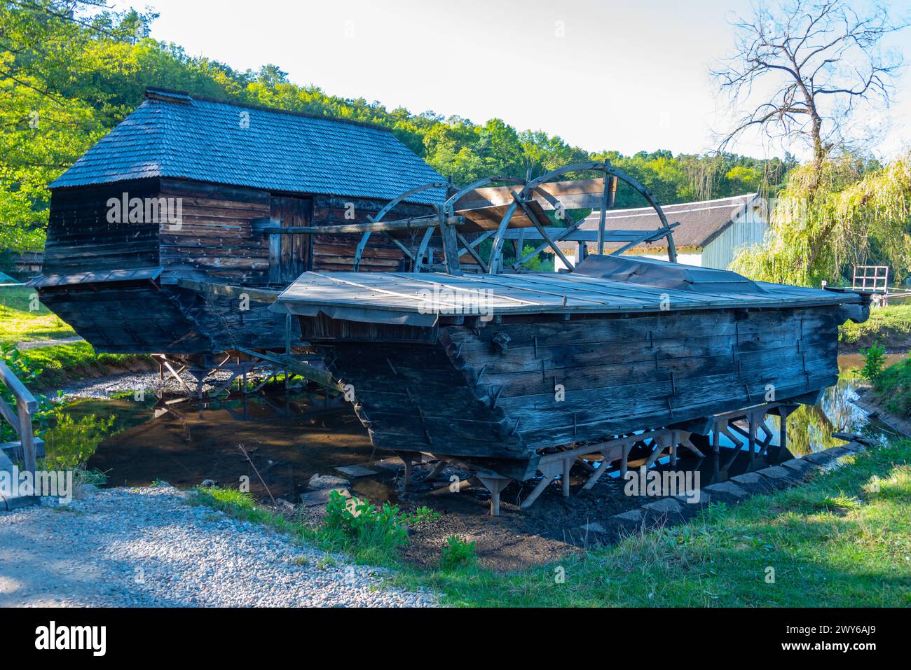 Floating mills at Astra ethnography museum in Sibiu, Romania Stock ...