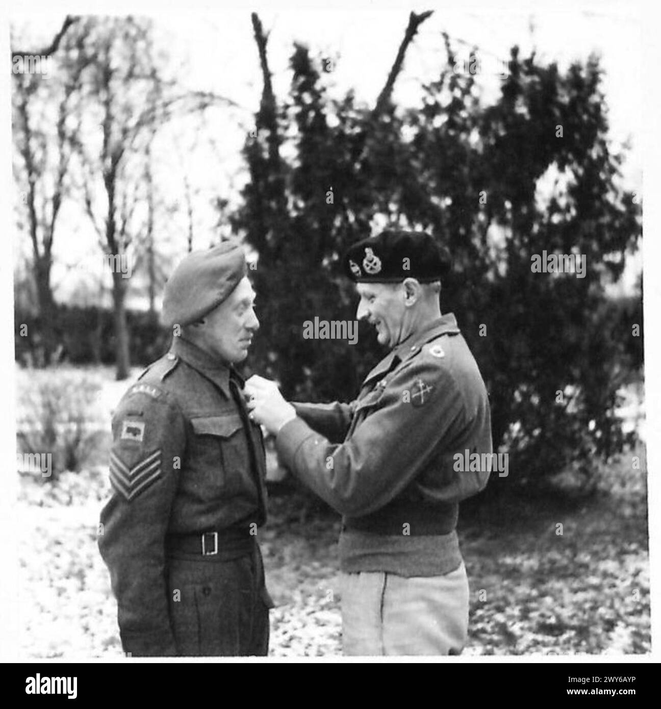 THE VC IS CONGRATULATED BY FIELD-MARSHAL MONTGOMERY - The Commander-in ...