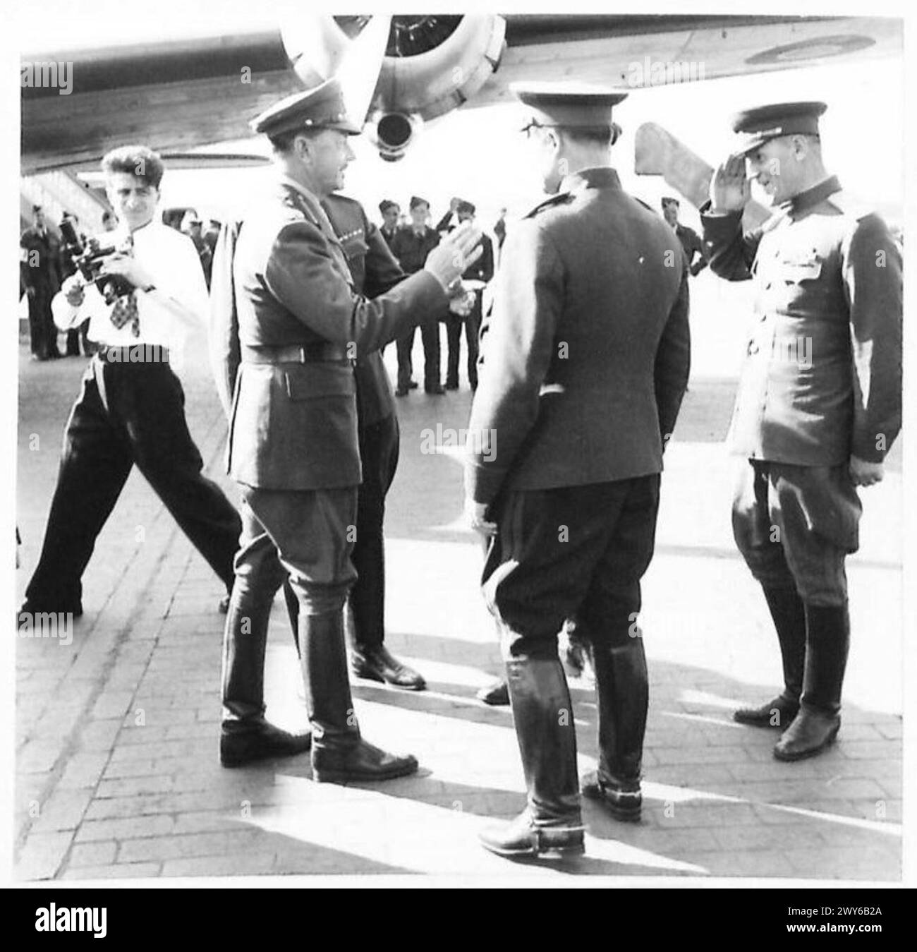 BIG THREE CONFERENCE - Scenes at the airfield as Field Marshal Sir H ...