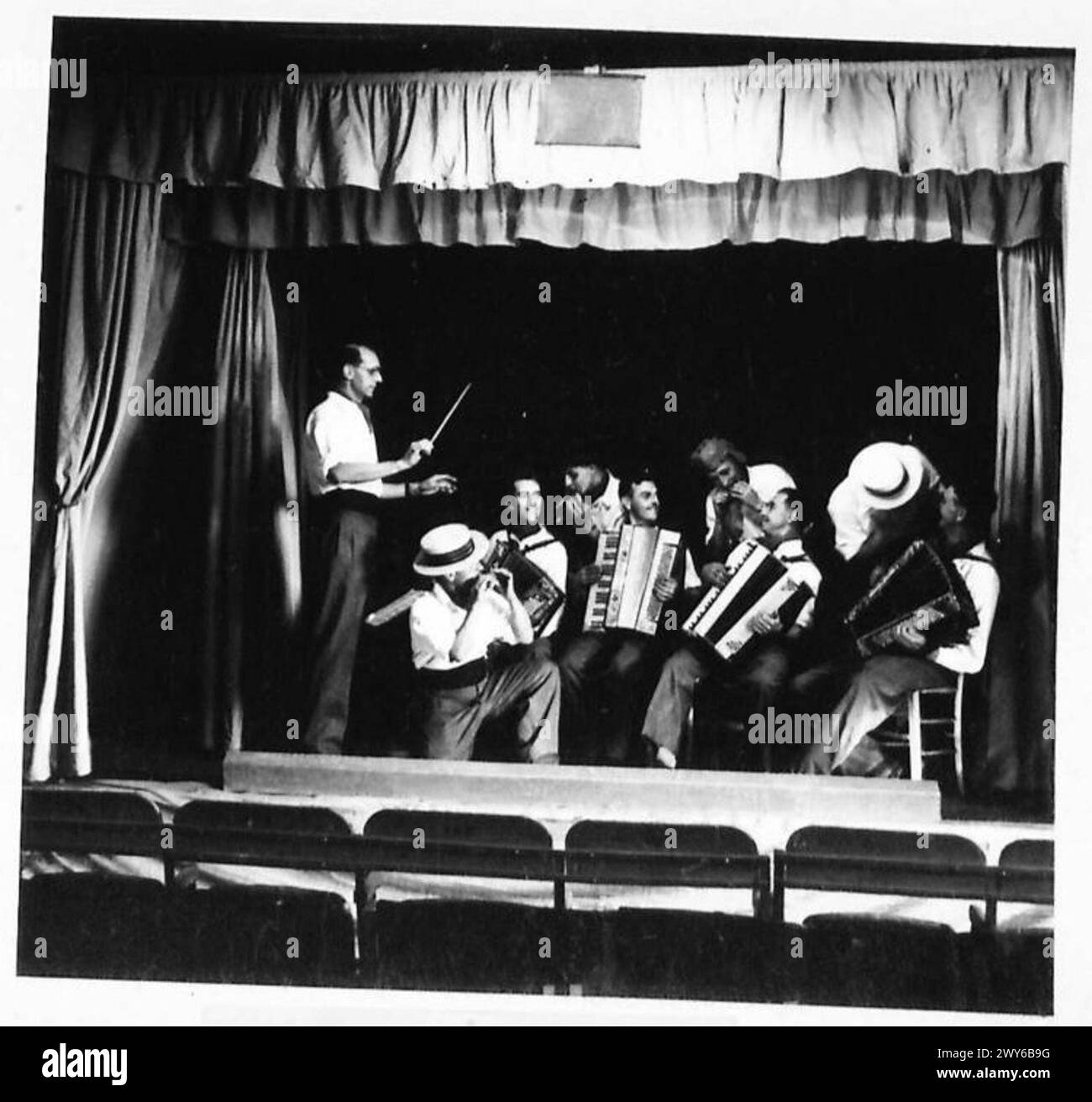 FRONT LINE CONCERT PARTY - The Band on the stage. , British Army, 21st ...