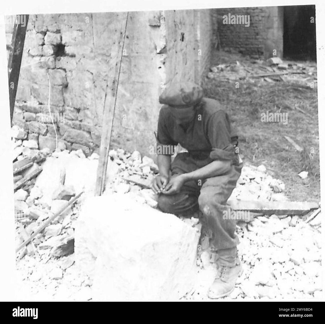 CLEARING A DEVASTATED FRENCH VILLAGE - A RE lights the fuse of the ...