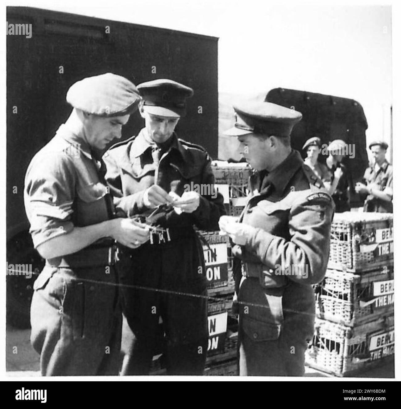 LAST FLIGHT OF WAR PIGEONS - Left to right - Sergeant F.C.Clark of ...