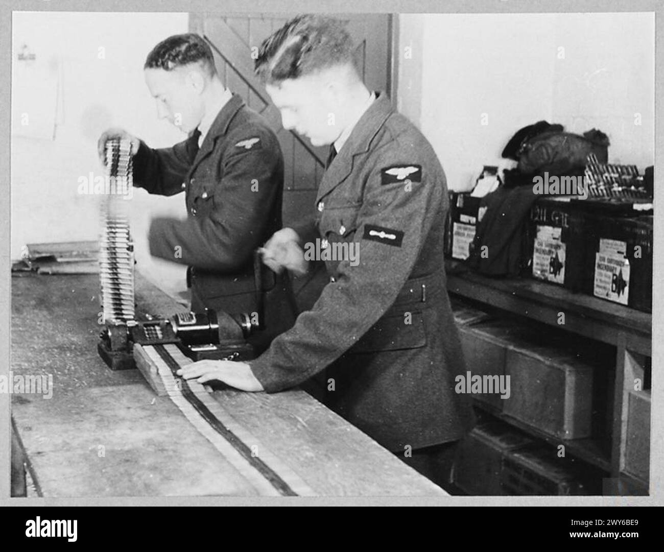 GETTING A BOMBER INTO THE AIR : R.A.F. GROUND STAFF AT WORK - (For ...