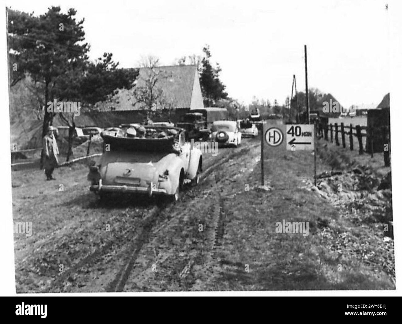 N.W.GERMAN FORCES SURRENDER - The German Commanders in their cars ...