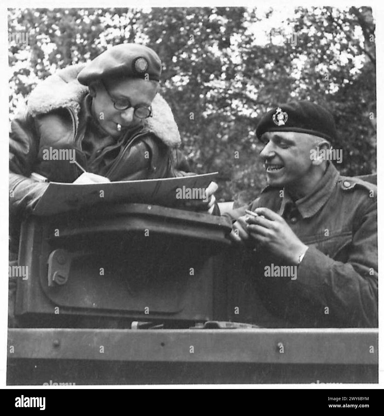 GILES IN GERMANY - Giles finds a good subject among a tank crew ...