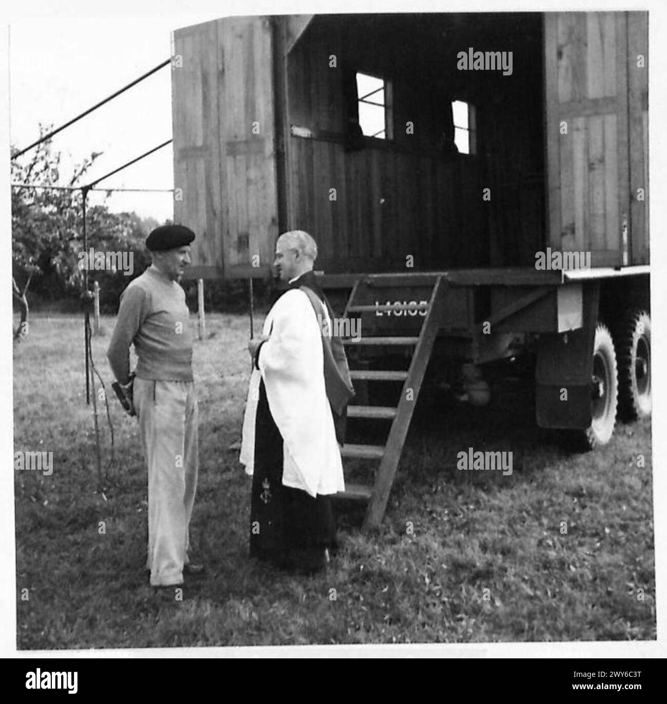 General Montgomery speaks with Reverend H.L. Hughes, Deputy Chaplain ...
