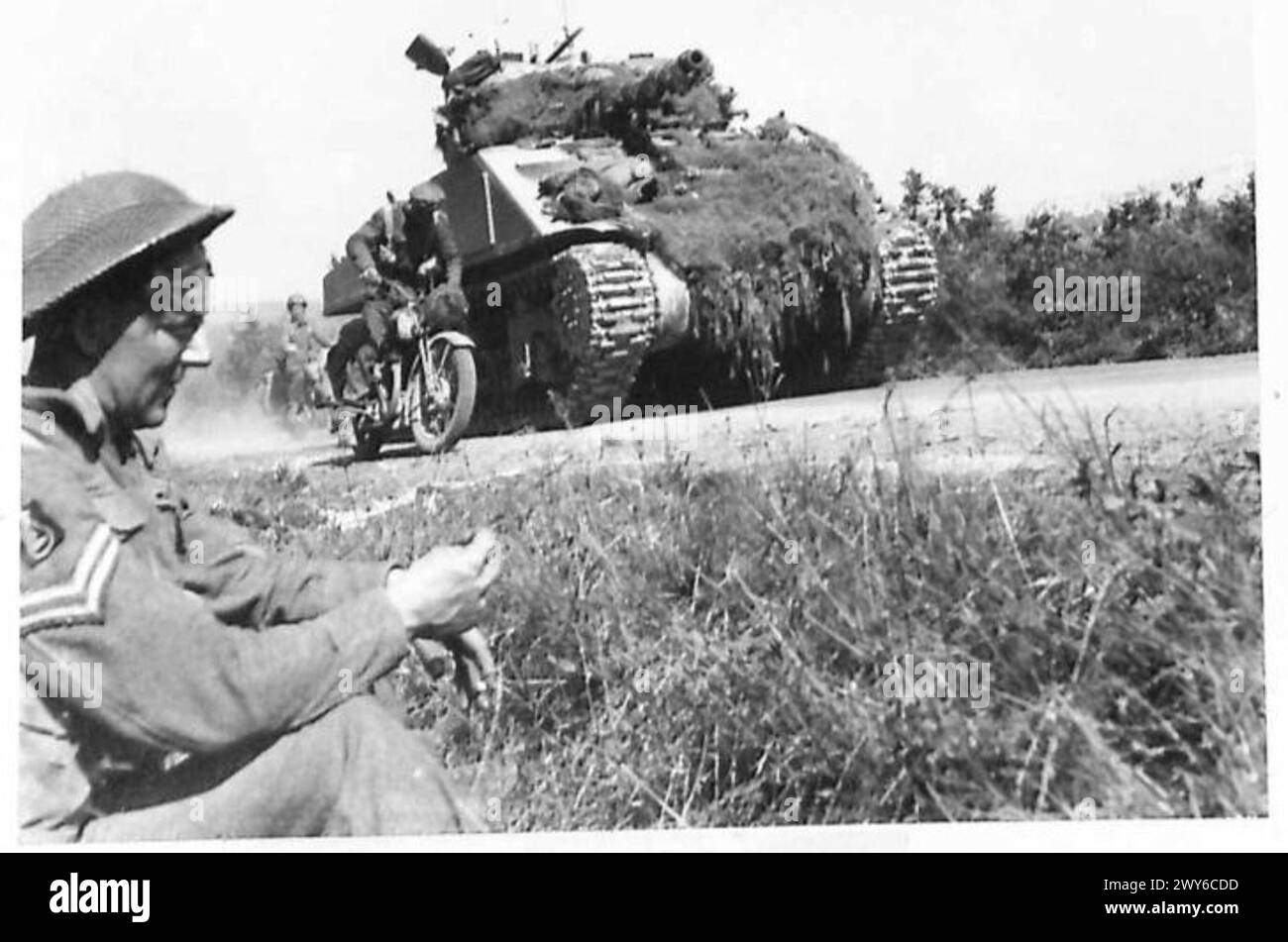 THE ADVANCE SOUTH OF MONT PINCON - British infantry (The Durham Light ...