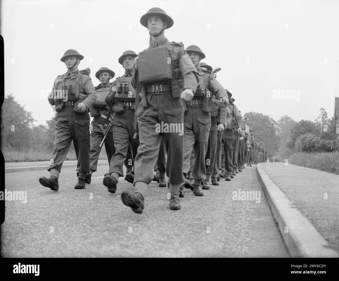 Men of the 1st Battalion, Scots Guards, marched along St Pauls Cray ...