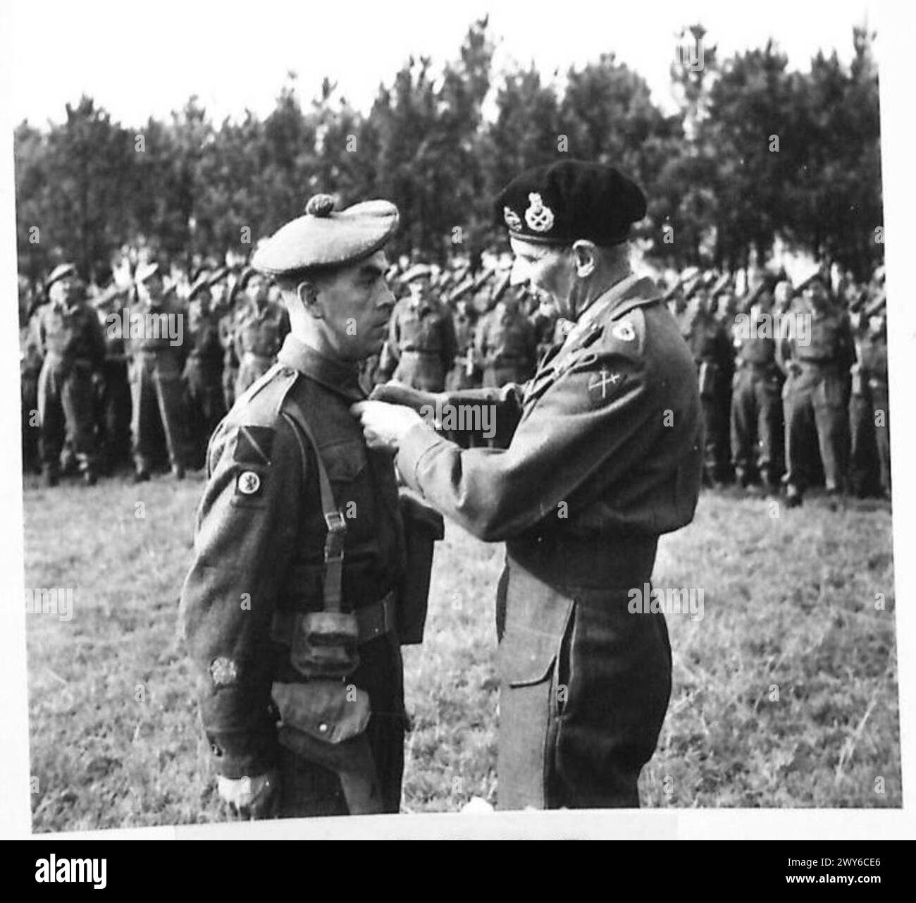 FIELD MARSHAL MONTGOMERY DECORATES MEN OF THE 15TH (SCOTTISH) DIV ...