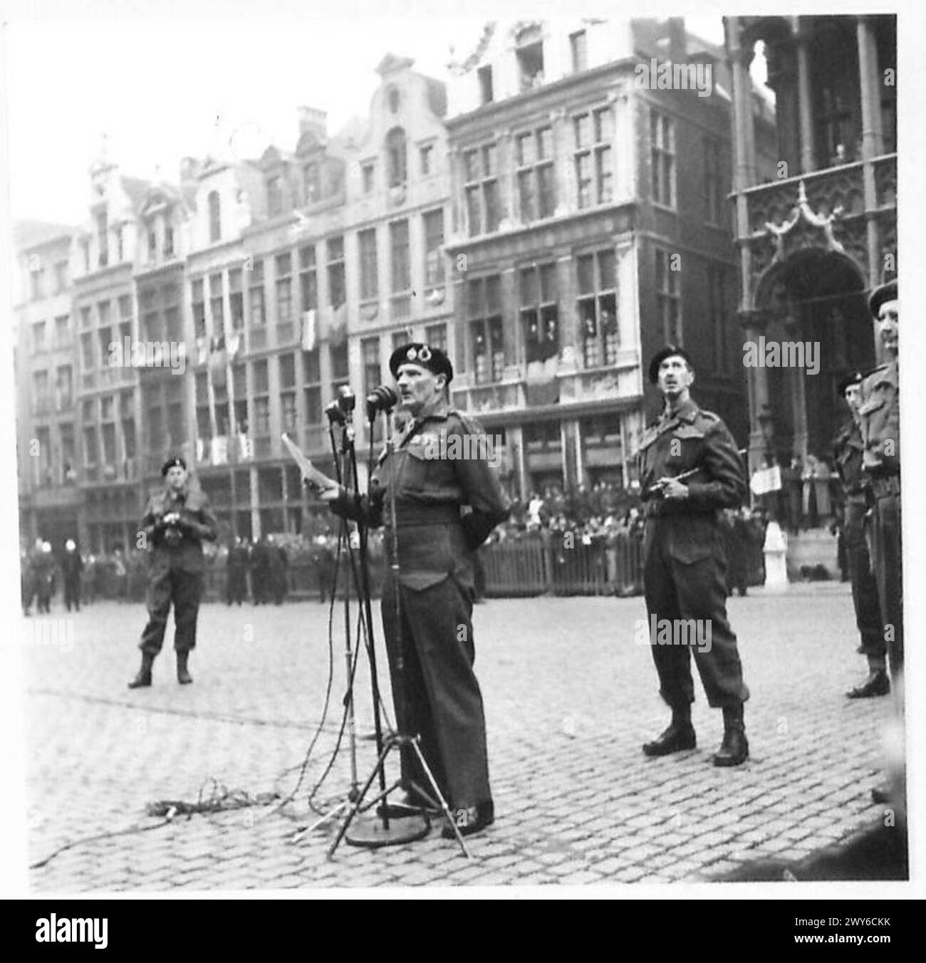 INVESTITURE BY FIELD MARSHAL MONTGOMERY IN BRUSSELS - Field Marshal Sir ...