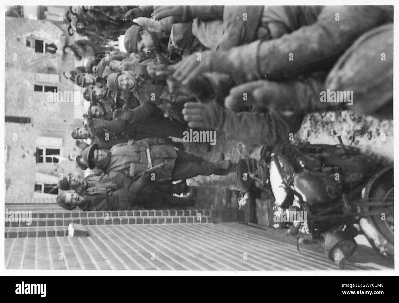 12 CORPS ATTACK - German prisoners awaiting transport in Saeffelen ...