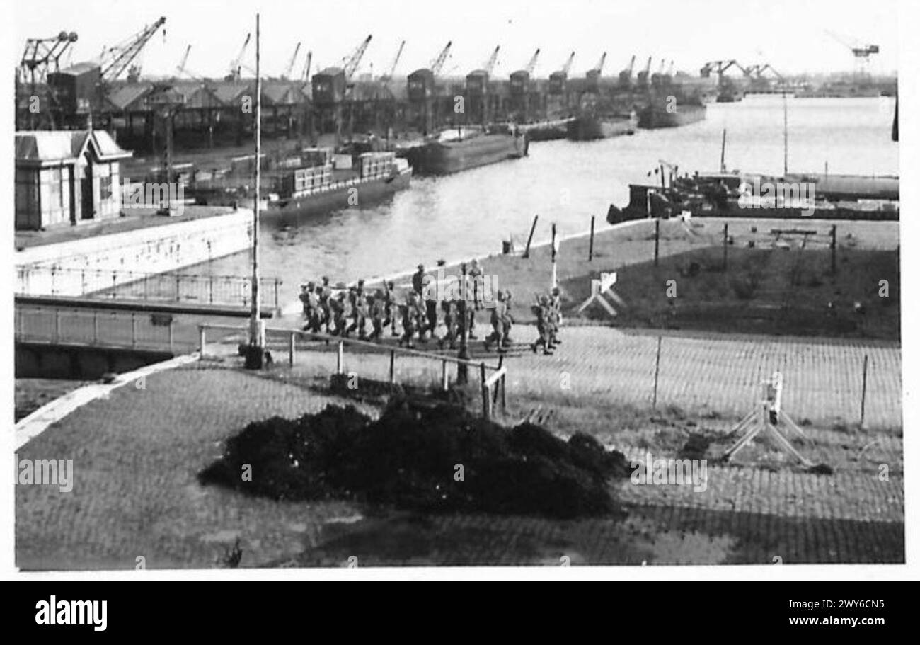 THE PORT OF ANTWERP, BELGIUM - Another view of the idle docks, taken ...