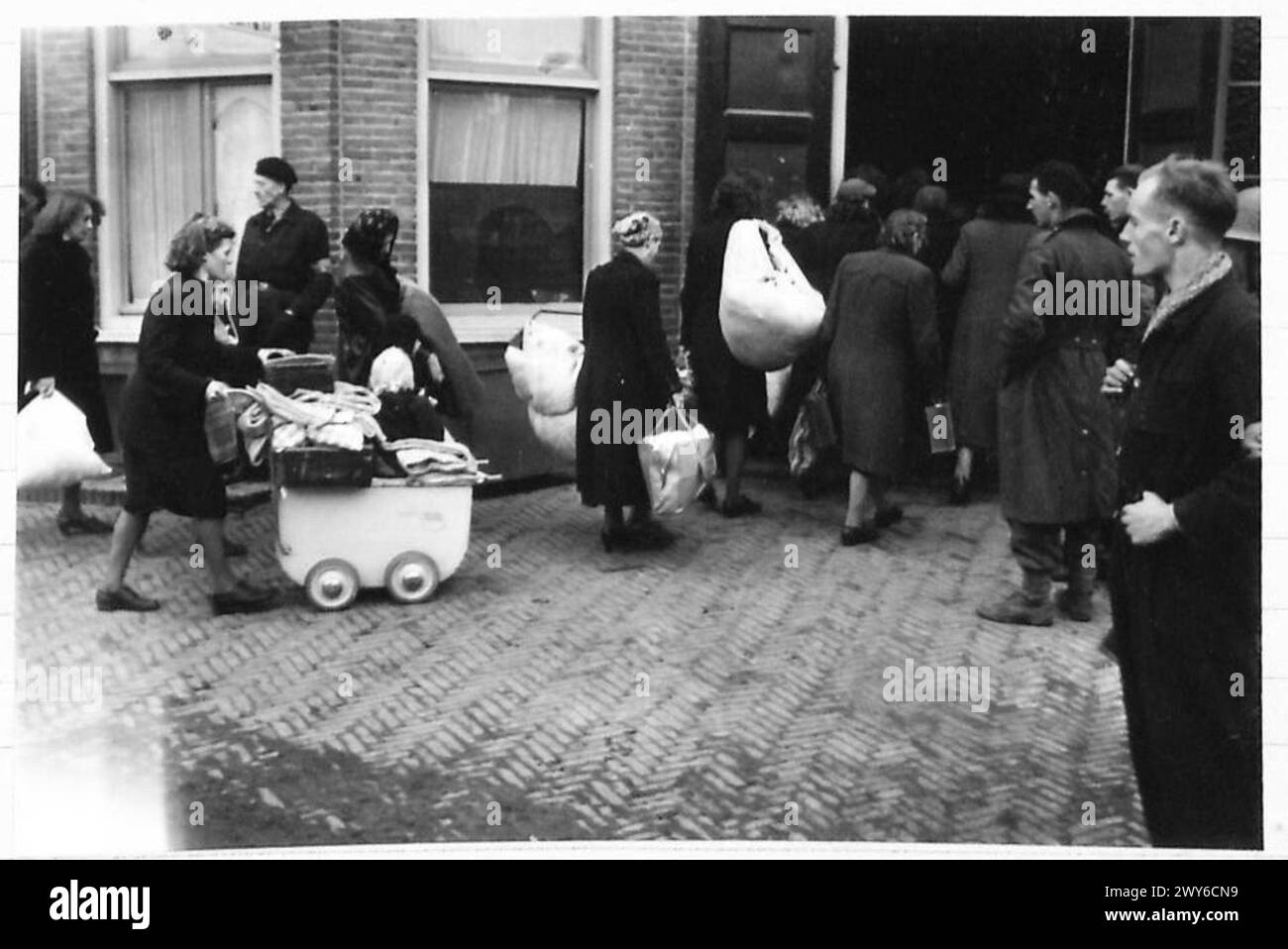 Dutch collaborators and suspects from Nijmegen arrive at a camp in ...