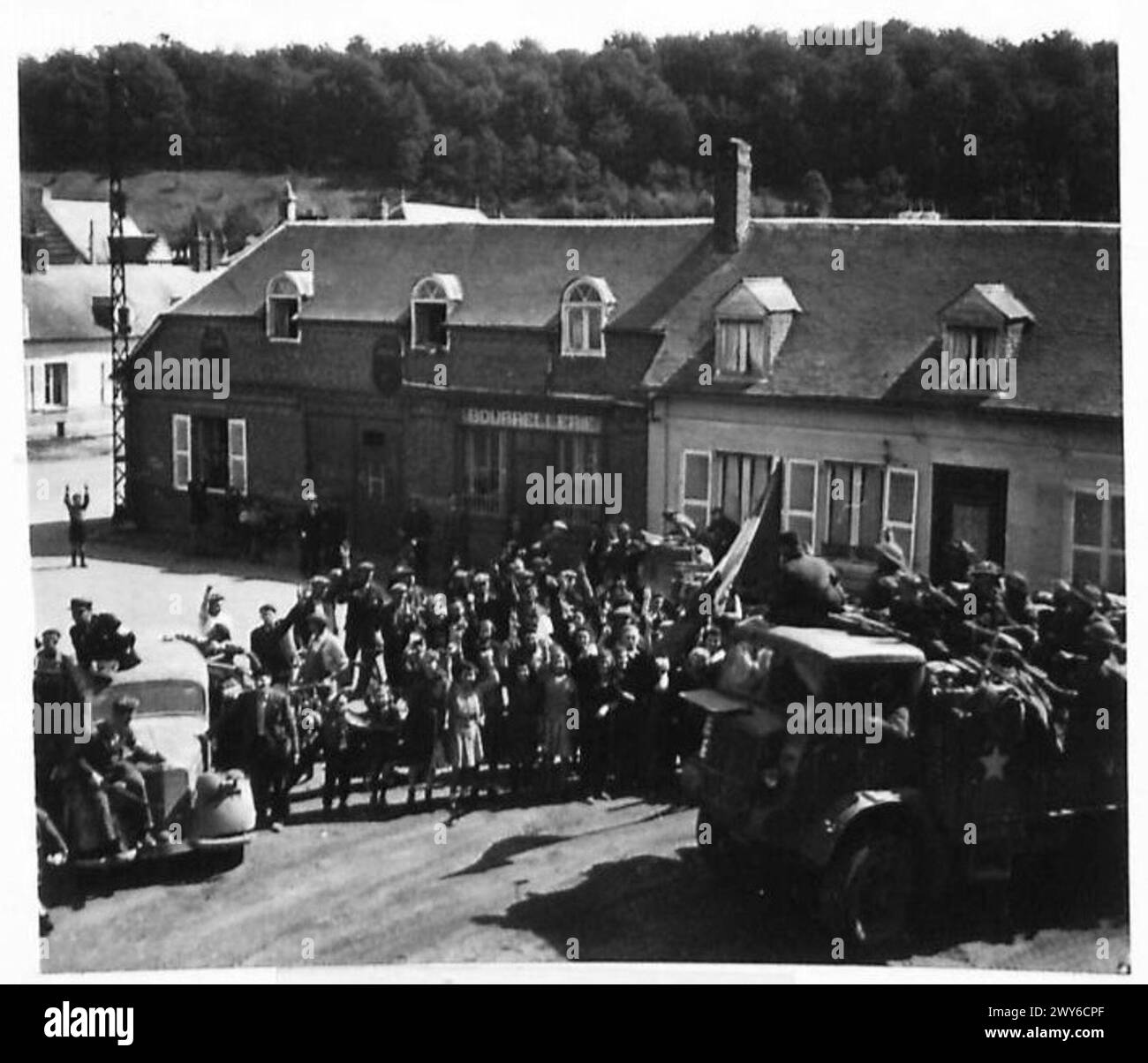 During the advance towards Germany, British Army 21st Army Group troops ...