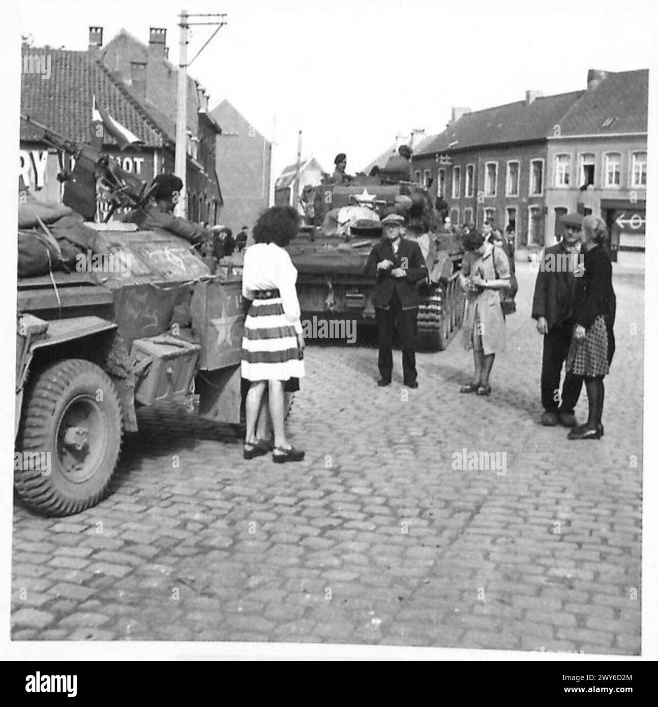 ACTIVITIES OF THE BELGIAN FORCES OF THE INTERIOR - A Belgian girl ...