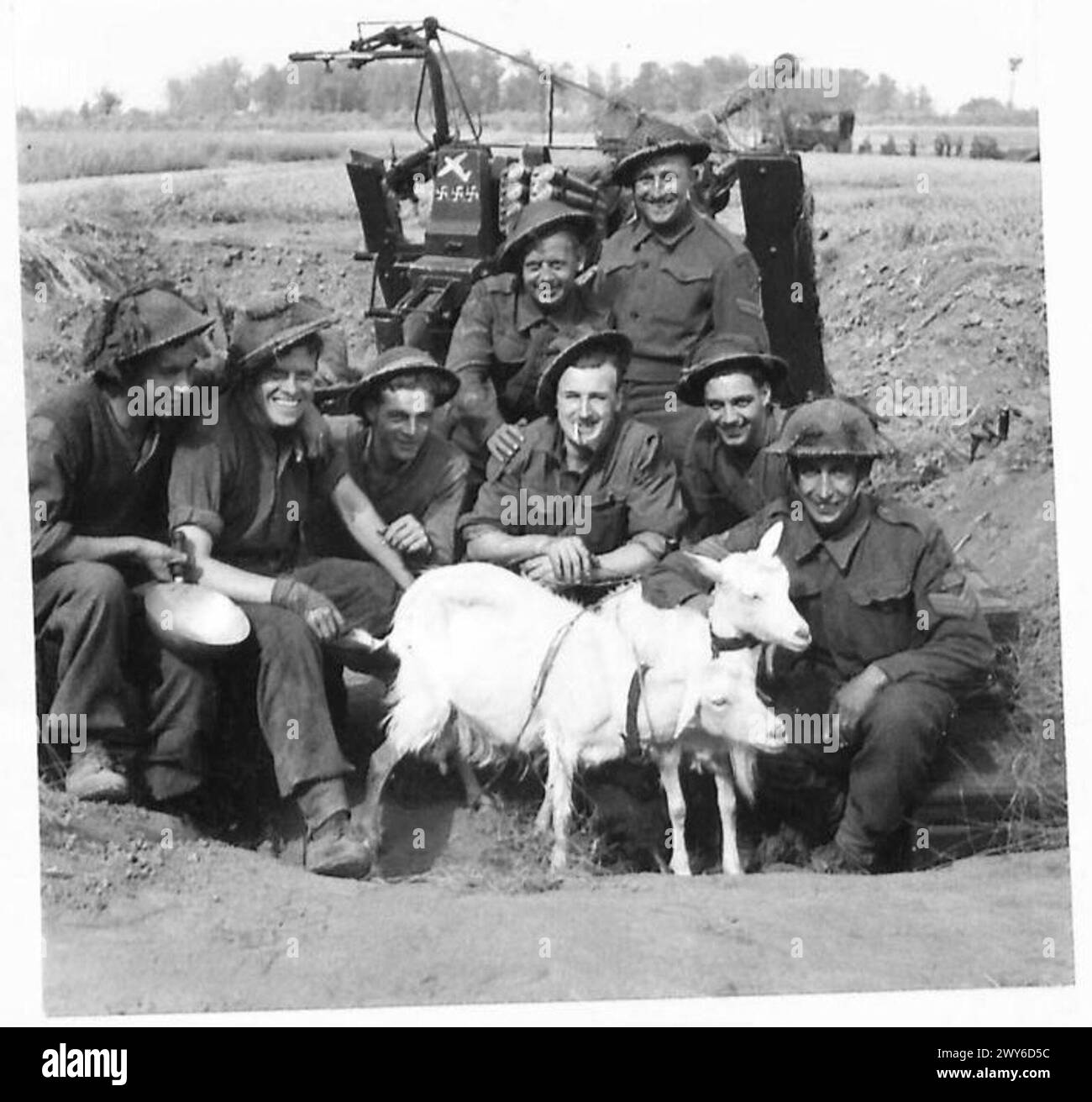 GOOD SHOOTING BY A LIGHT AA BATTERY - Sgt.E.Godfrey with his gun crew ...