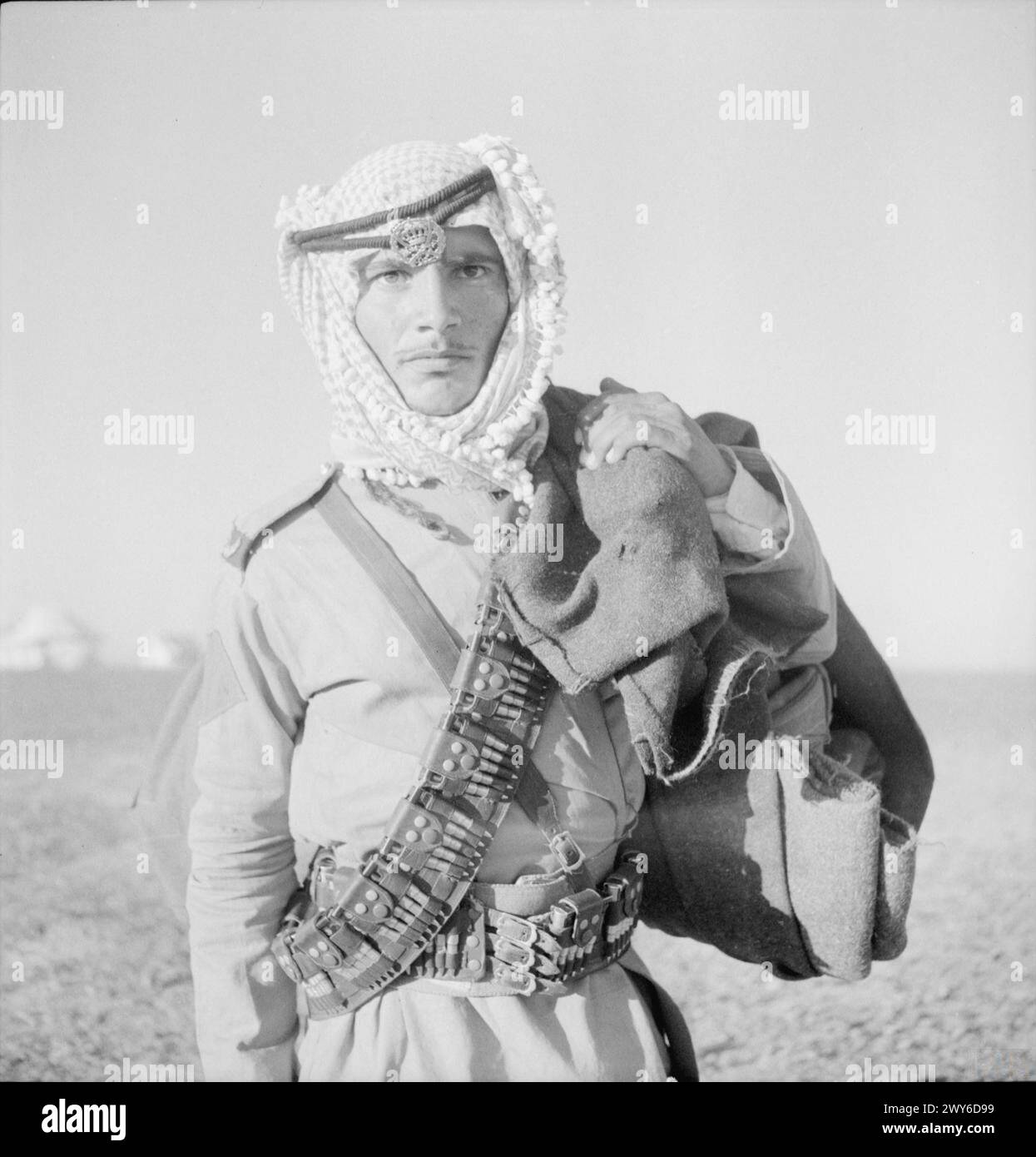 Cecil Beaton photographed an Arab Legion soldier in Azraq, Transjordan ...