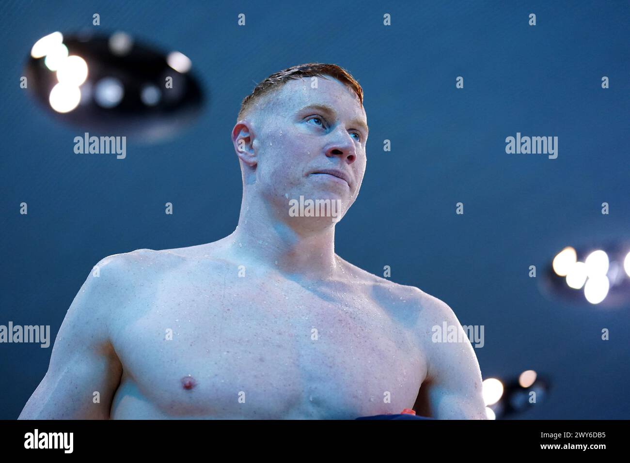 Thomas Dean after racing in the Men's 100m Freestyle Heats on day three ...