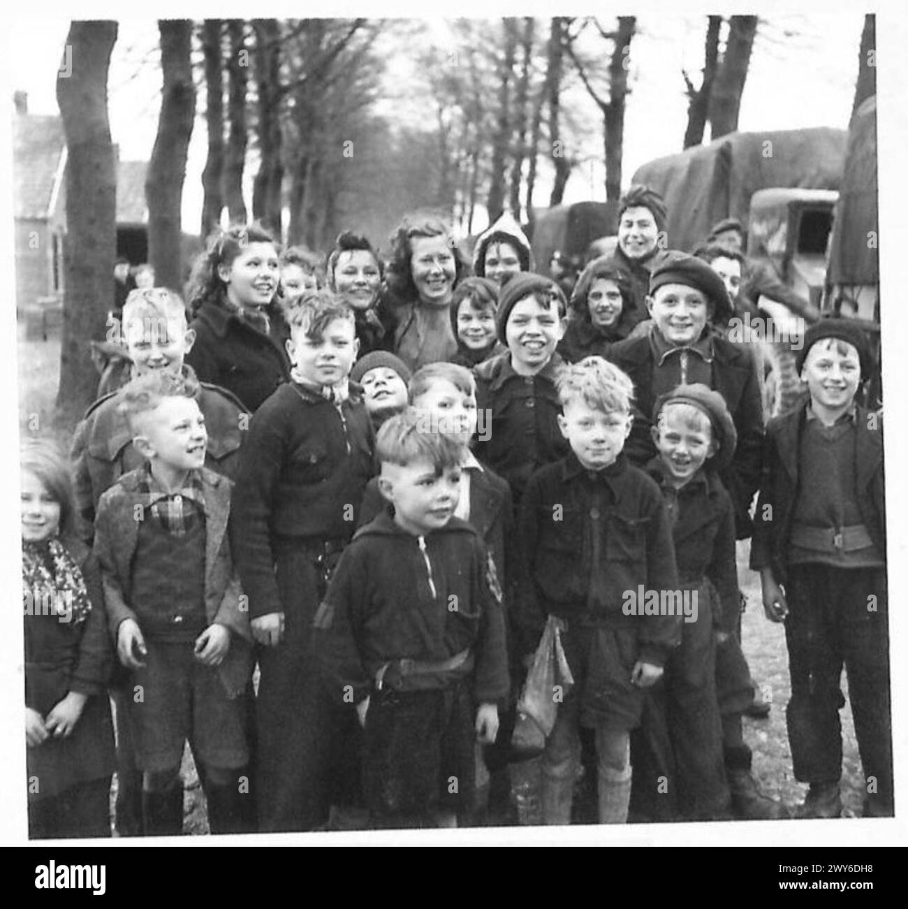 German prisoners captured in the Reichwald sector during Operation ...