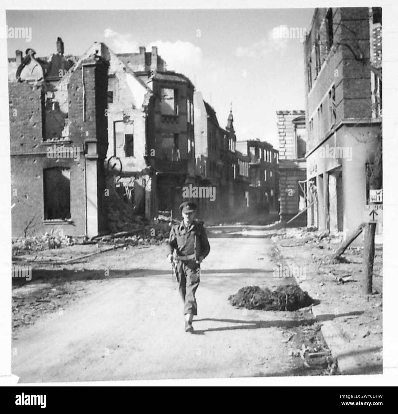 Soldier in the occupation forces Black and White Stock Photos & Images ...