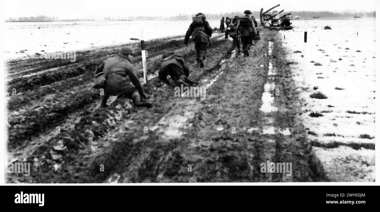 12 CORPS ADVANCE - Infantry of the 6th Cameronians, fling themselves ...