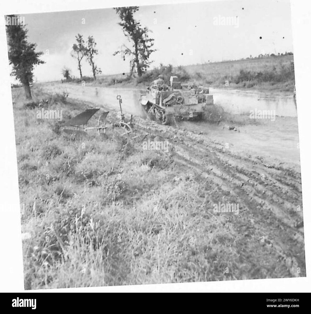 FLOODS IN NORMANDY - Vehicles making their way through the flooded ...