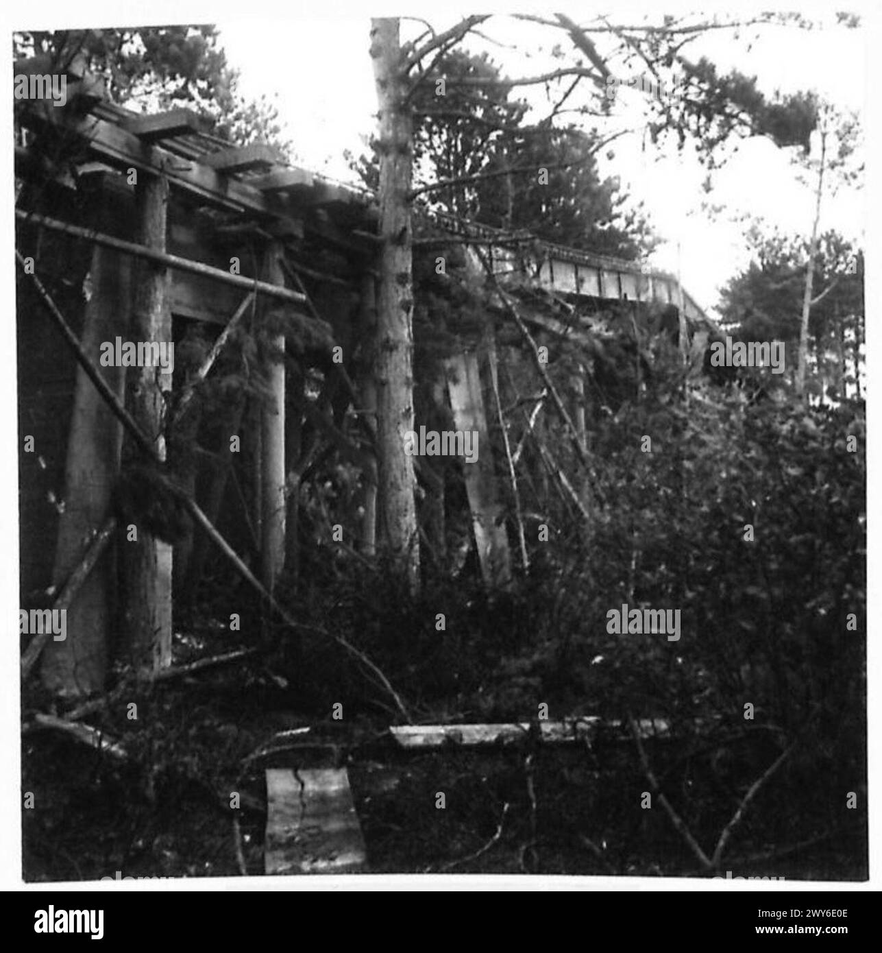 CAPTURED FLYING BOMB SITE - The structure on which the platform is ...
