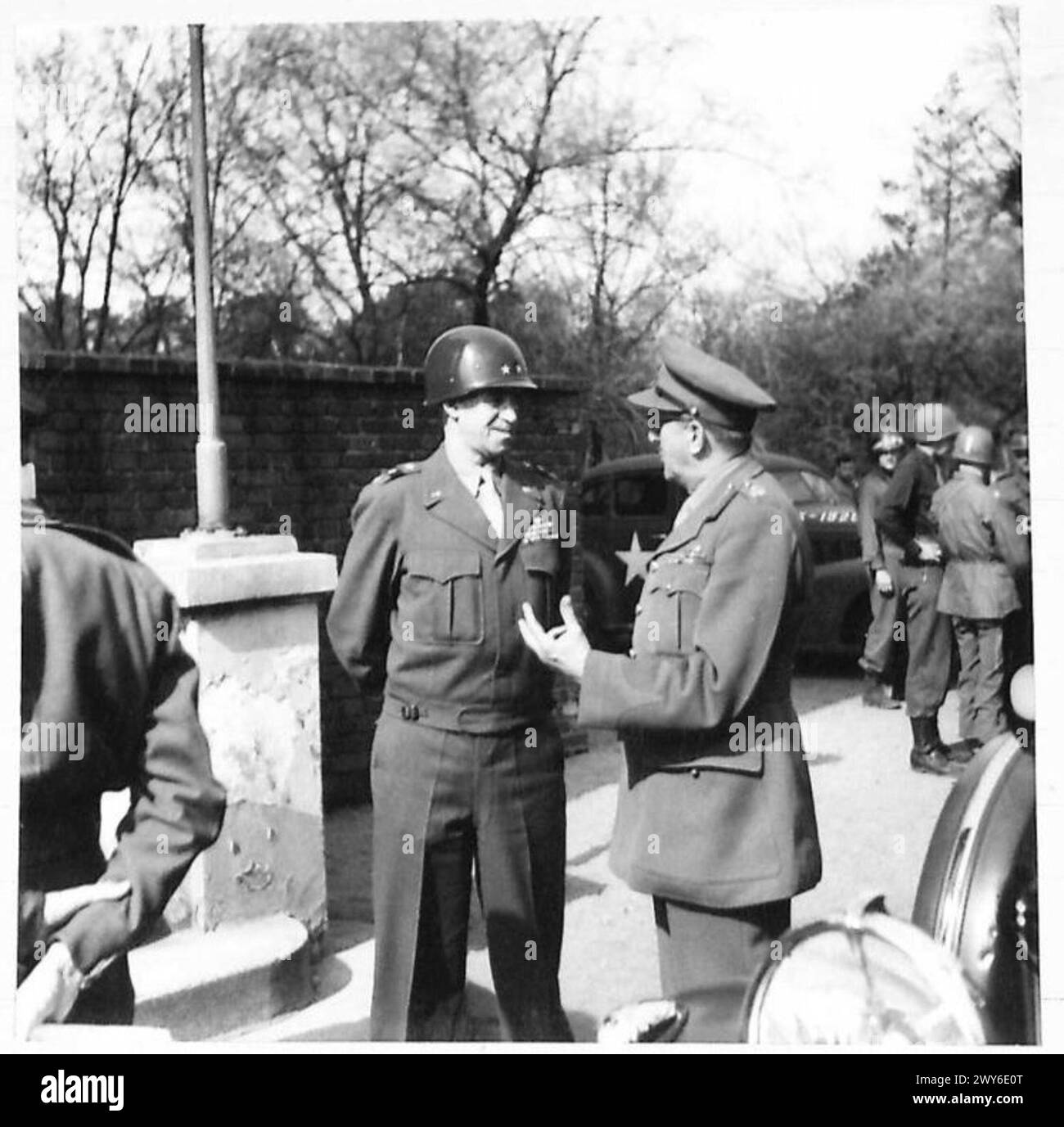 General Bradley speaks with Field Marshal Sir Alan Brooke, Chief of the ...