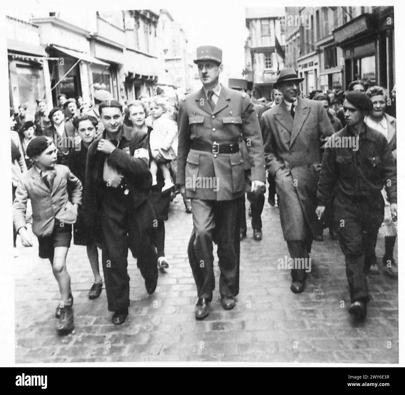 Large french crowd Black and White Stock Photos & Images - Alamy