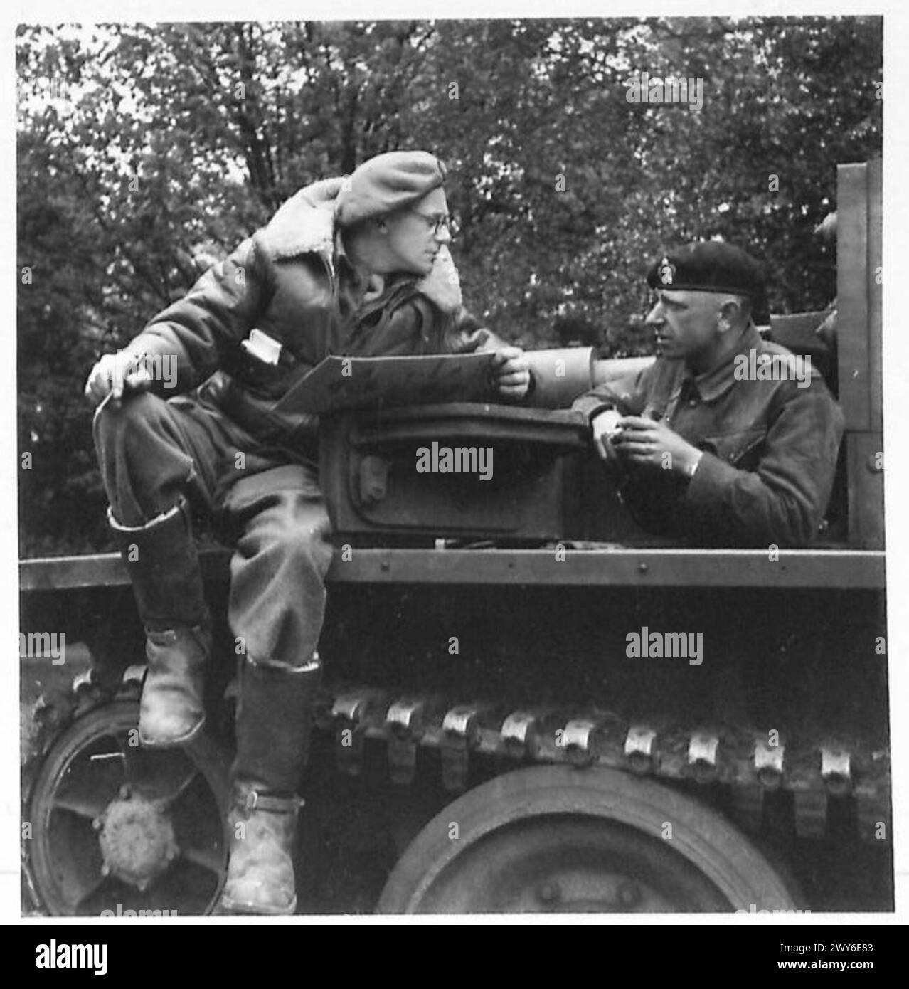 Tank crew observation Black and White Stock Photos & Images - Alamy