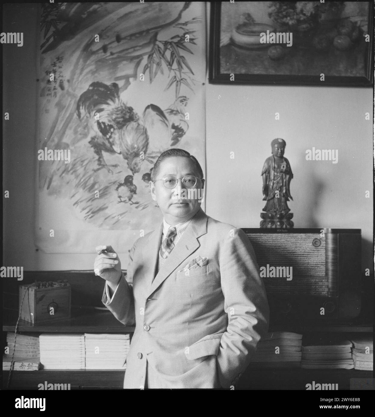 A black and white negative by Cecil Beaton captures scenes in India ...