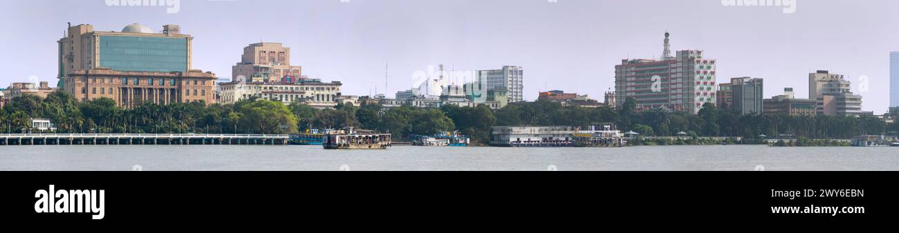 India, Kolkata, city riverfront panorama Stock Photo - Alamy