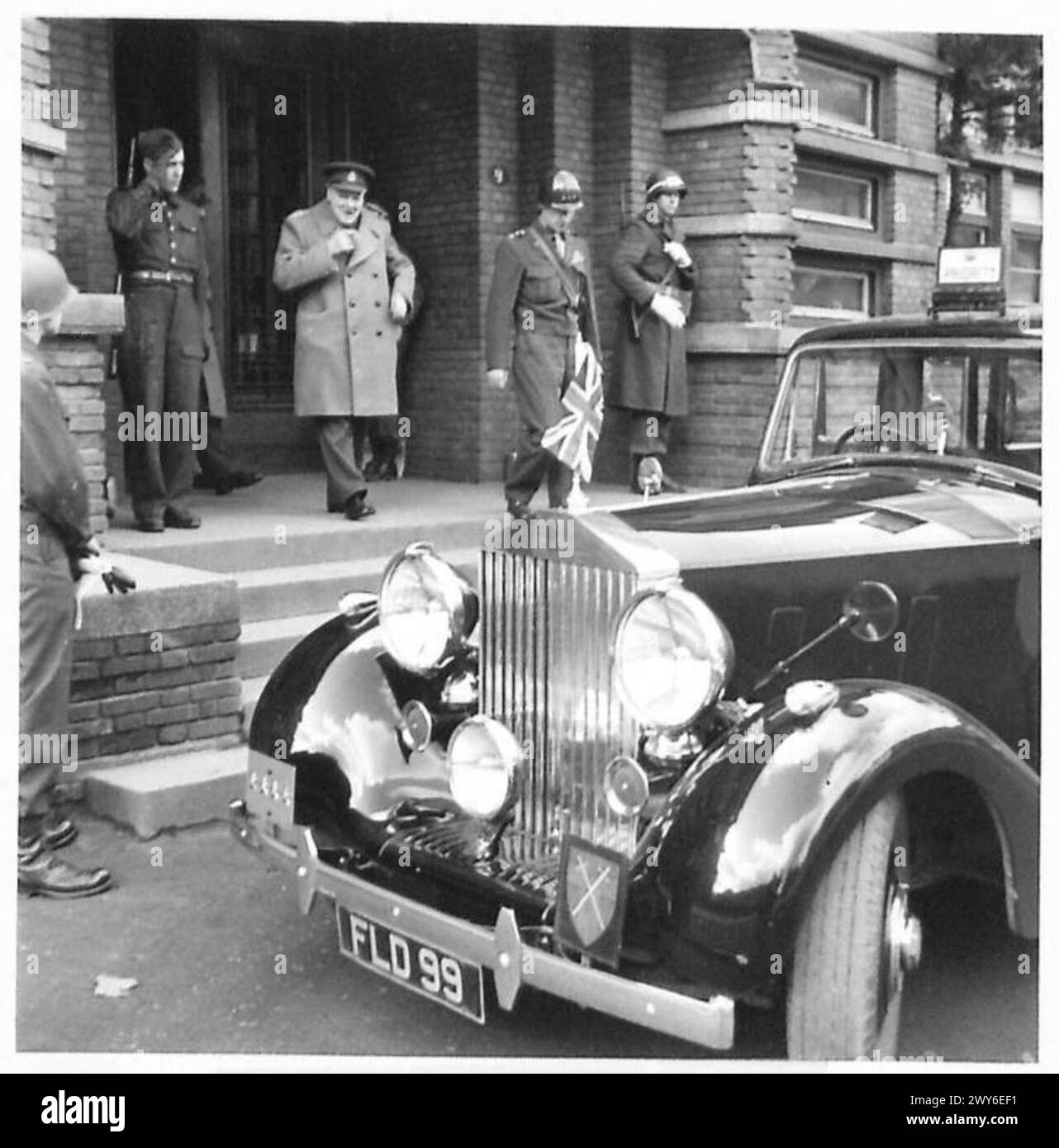Prime Minister Winston Churchill, General Simpson, Field Marshal ...