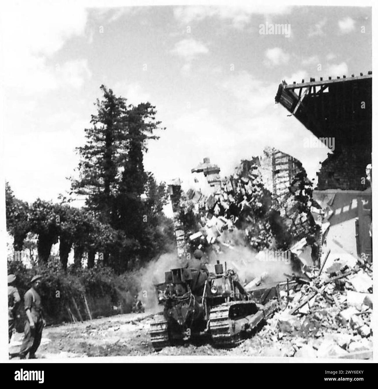 BULLDOZERS CLEARING OBSTRUCTIONS - The bulldozer next charges into the ...