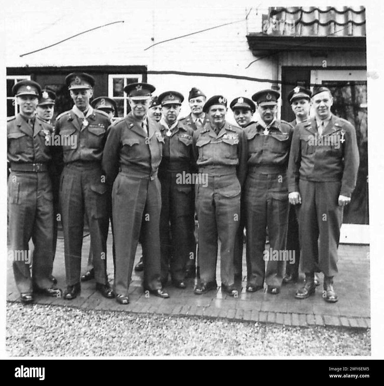 INVESTITURE BY GEN EISENHOWER AND F-M MONTGOMERY - A general group ...
