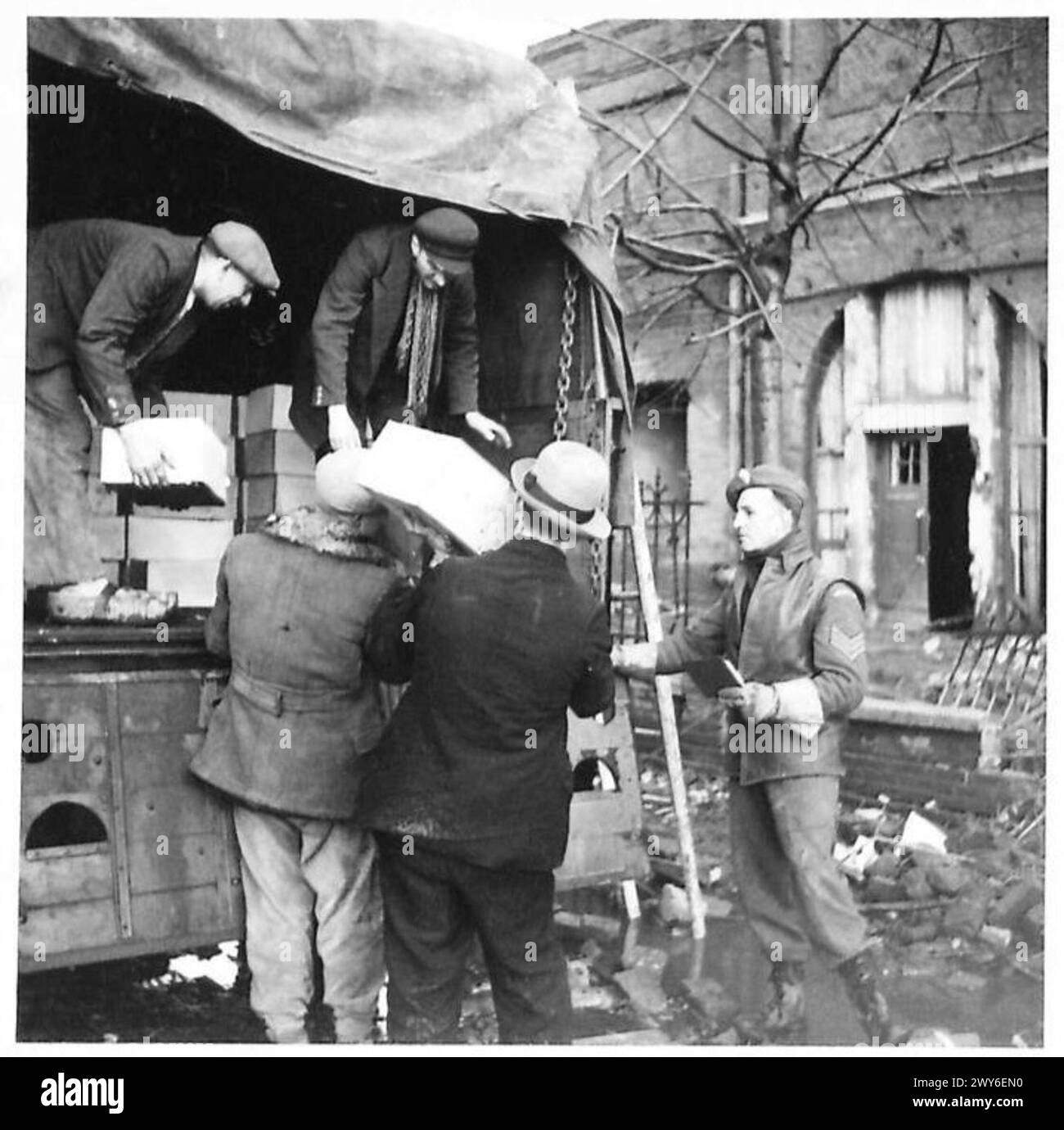 German civilians are under military government supervision as British ...