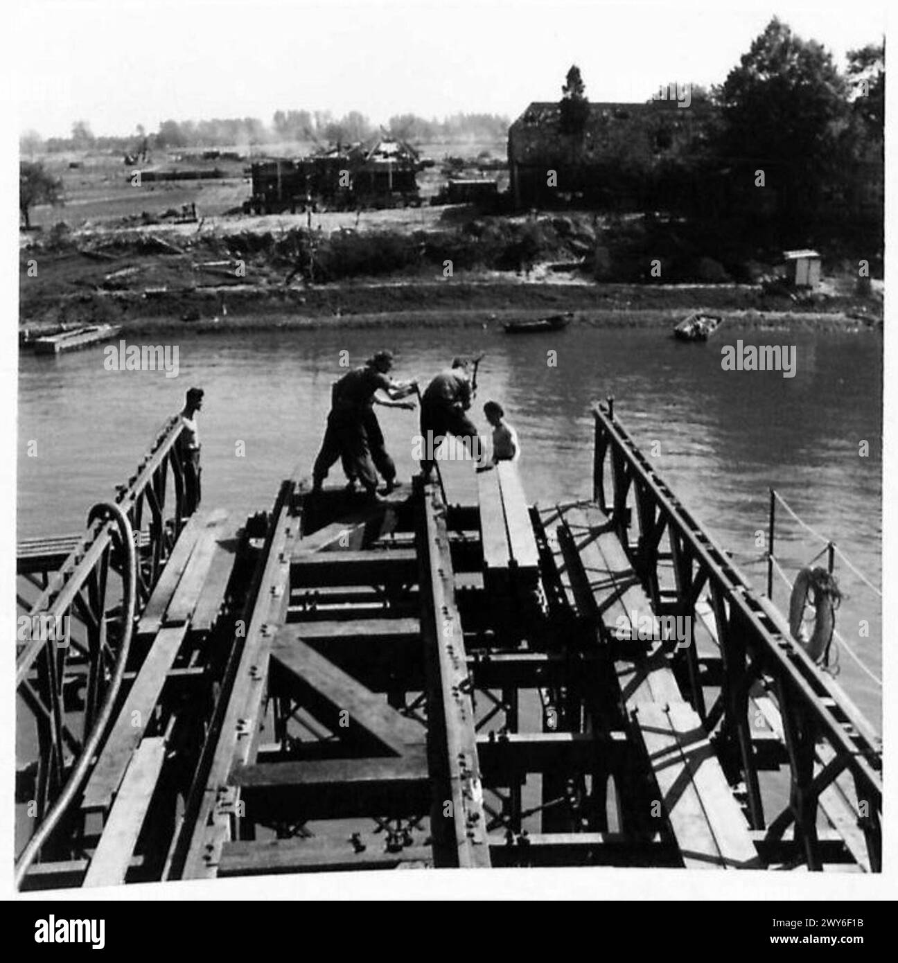 PERMANENT RHINE BRIDGES - The unfinished portion of the bridge ...
