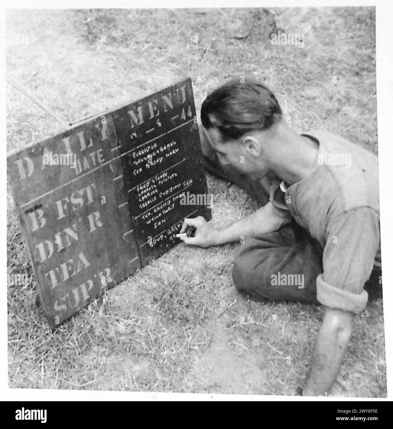 Cook-Sergeant at Corps Headquarters in France prepares the officers and ...