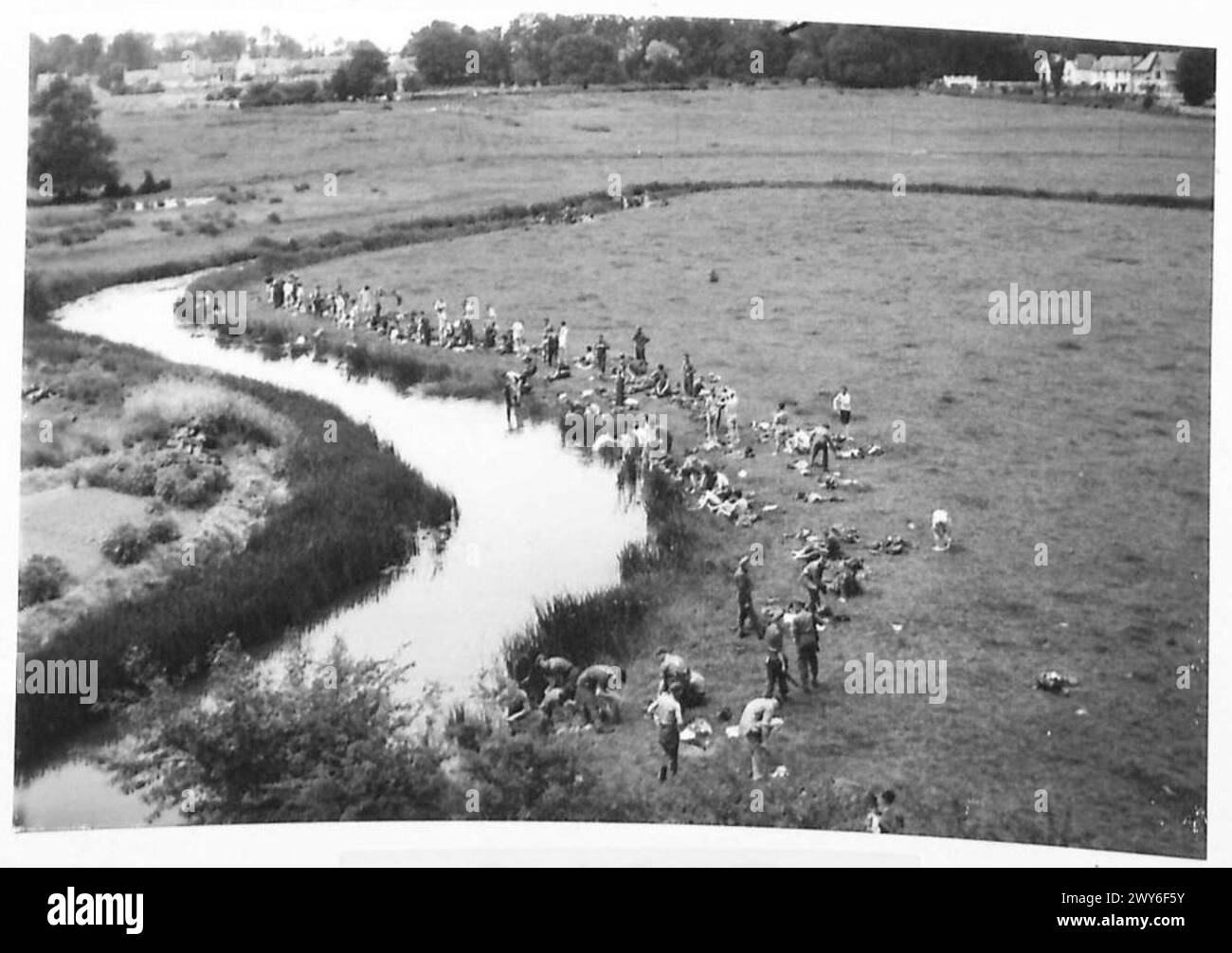 WASH DAY FOR OUR TROOPS IN NORMANDY - Men of a Reinforcement Holding ...