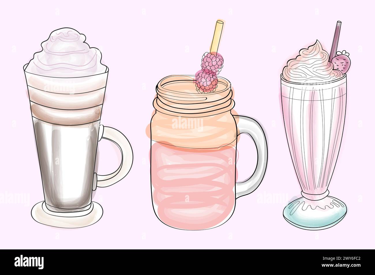 Alcoholic drinks on display in Stock Vector Images - Alamy