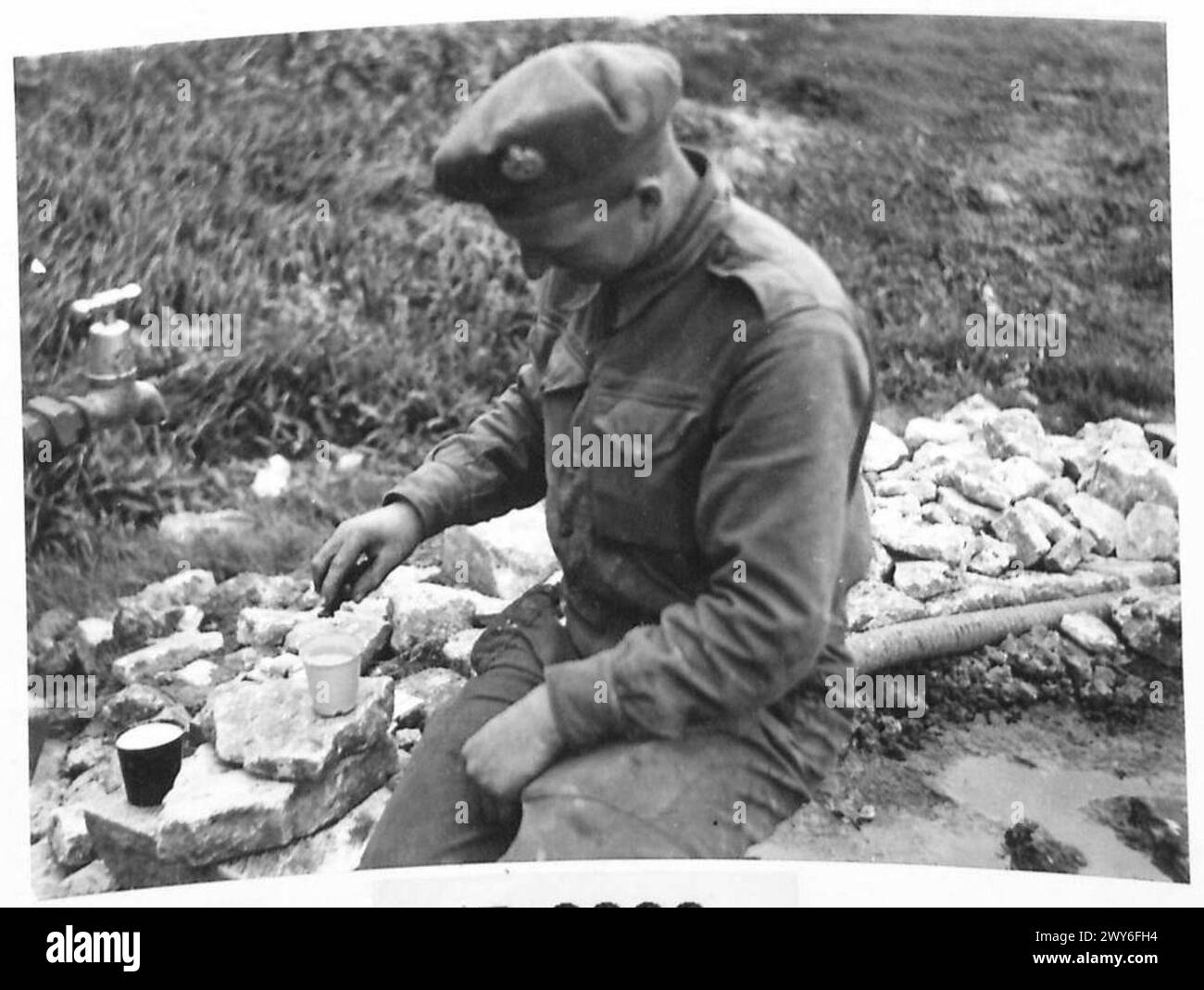 THE WATERPOINT AT CREULLY - Sergeant H. Langston, Royal Engineers, of ...