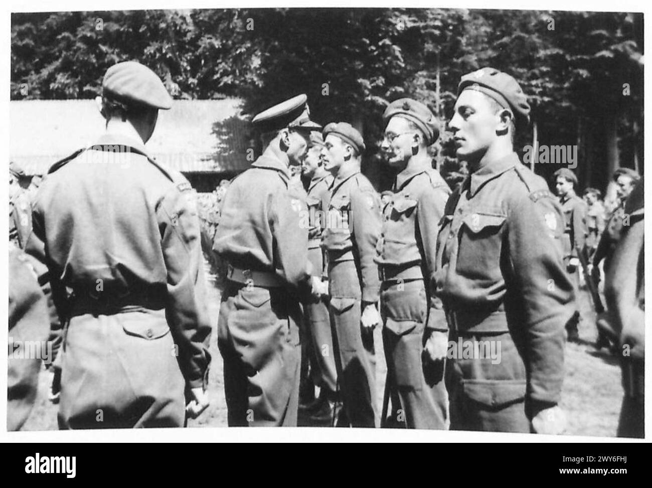 Lieutenant General Sir Miles Dempsey inspects men of the Royal Army ...