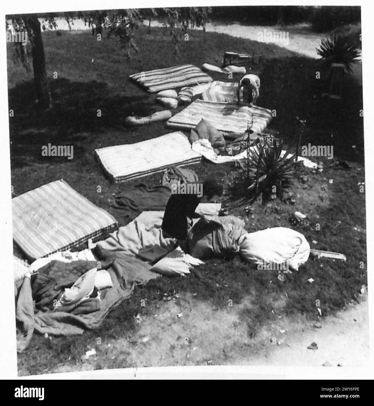 A FRENCH FAMILY RETURN TO THEIR SHELL TORN VILLAGE - Madame Le Du and ...